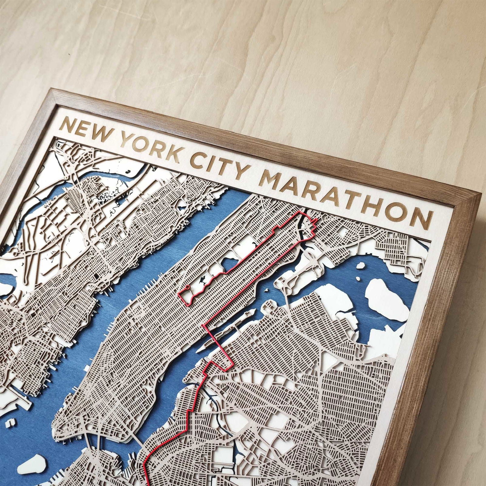 Marathon Wooden Maps – CityWood